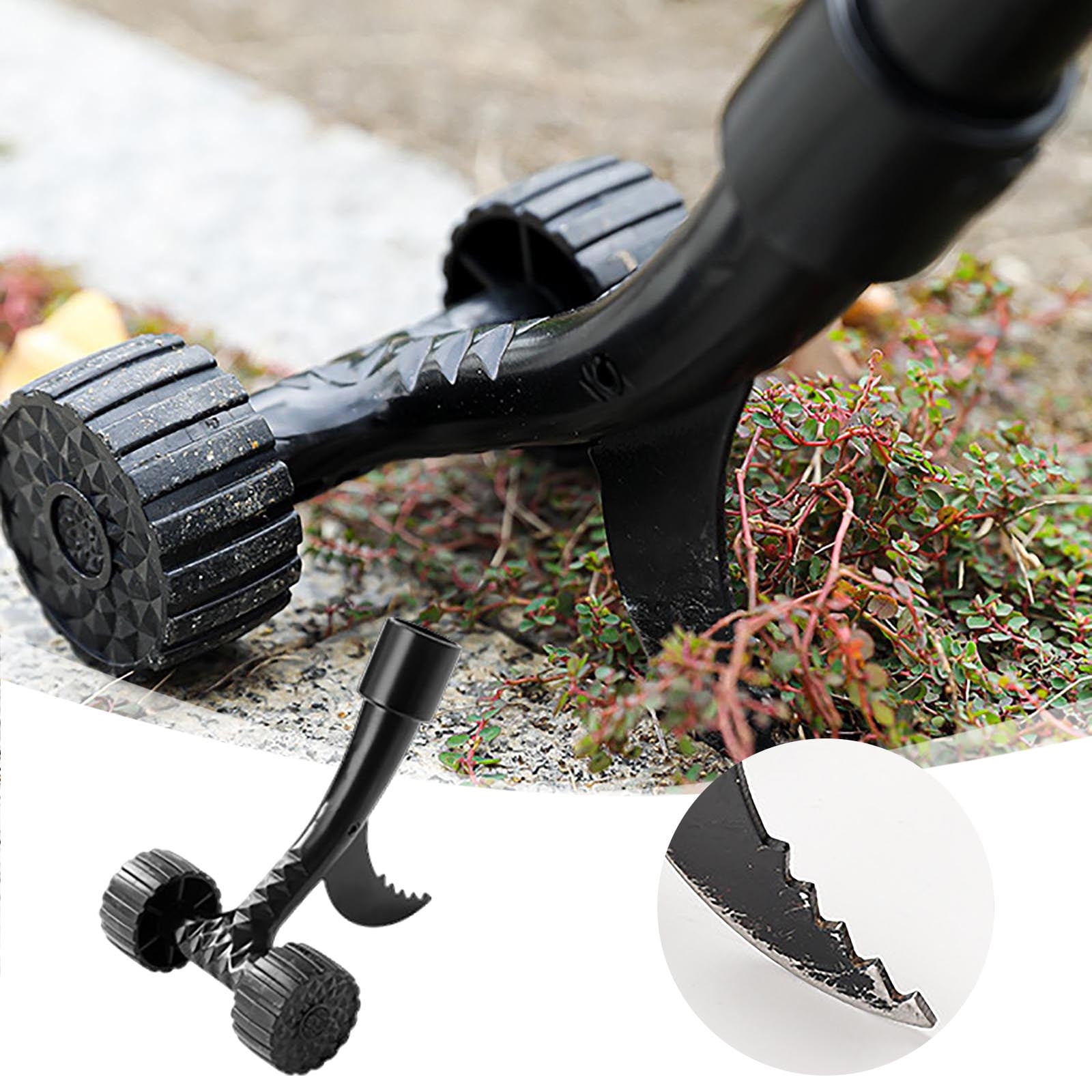 Ergonomic Handheld Garden Weeder With Wheels Efficient Extraction Tool ...