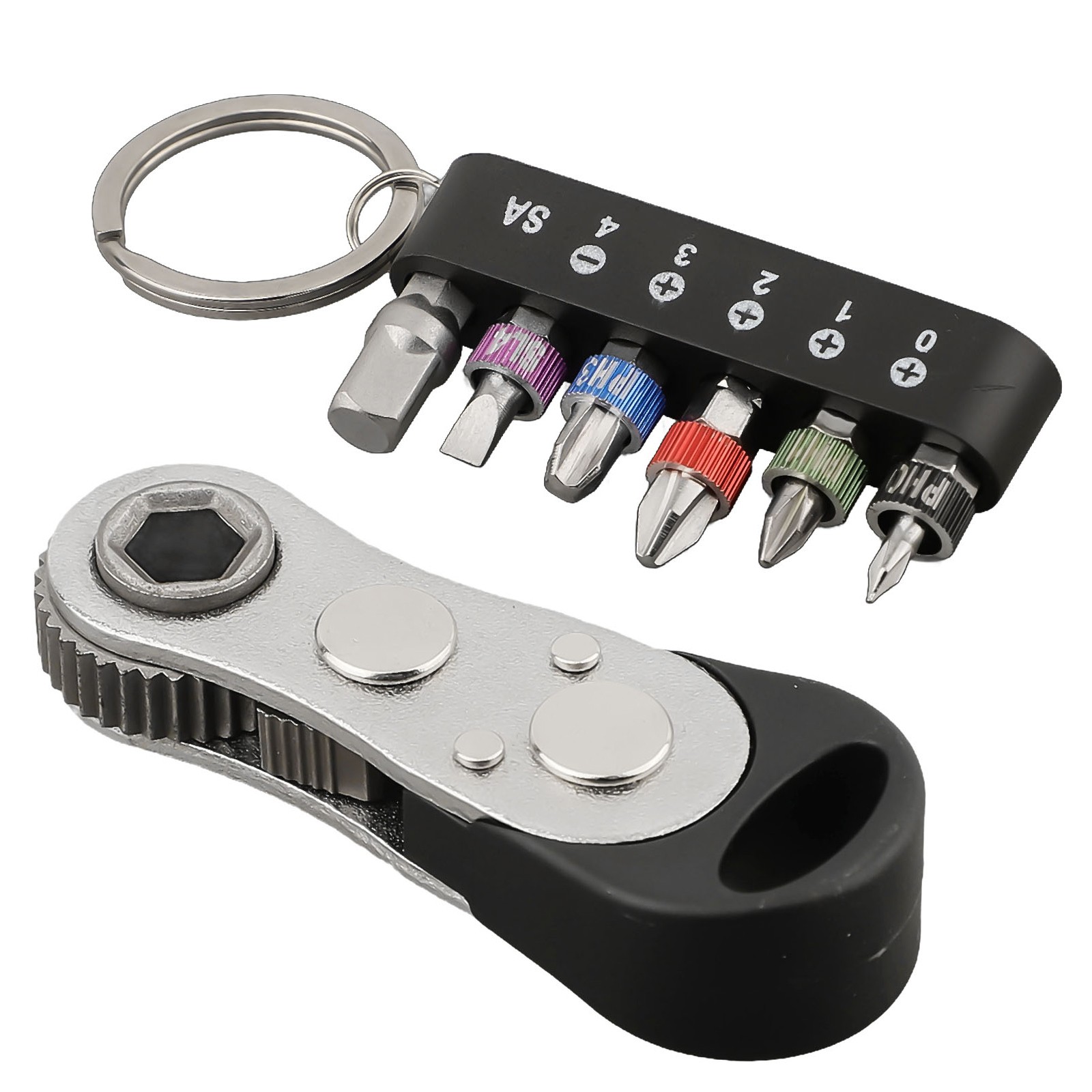Ergonomic Handles Efficient Ratchet Mechanism Bits Adapter Kit Compact ...
