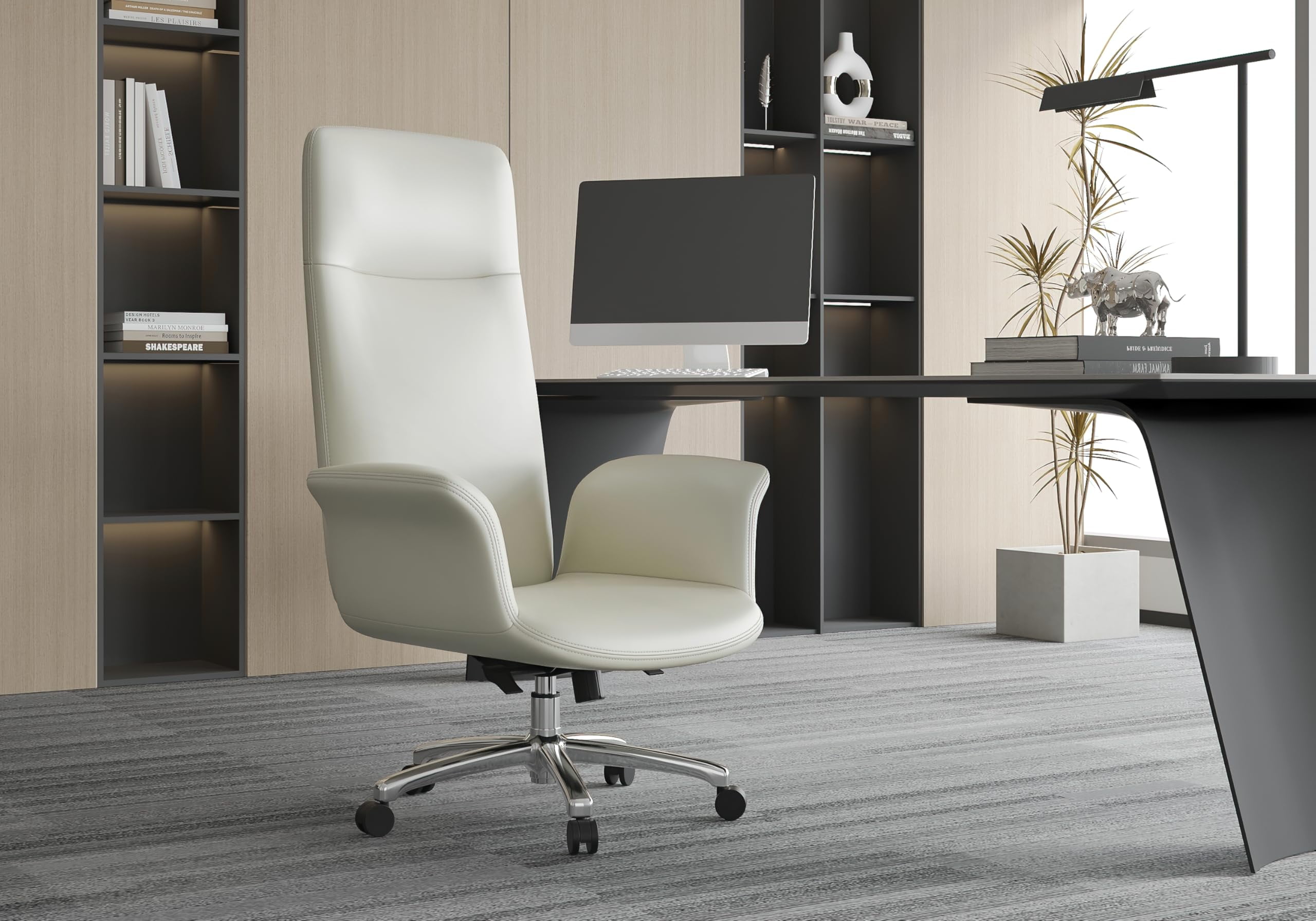 Ergonomic High Back Executive Office Chair - Adjustable Height Task Chair, Supports Up to 350 ...