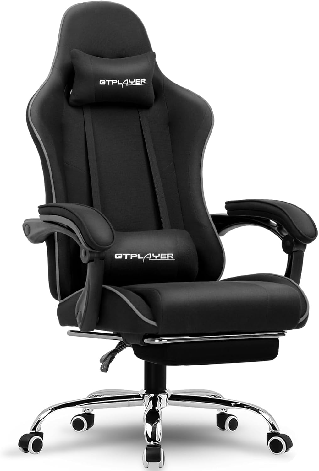 Ergonomic High-Back Gaming Chair with Reclining Function and Footrest ...