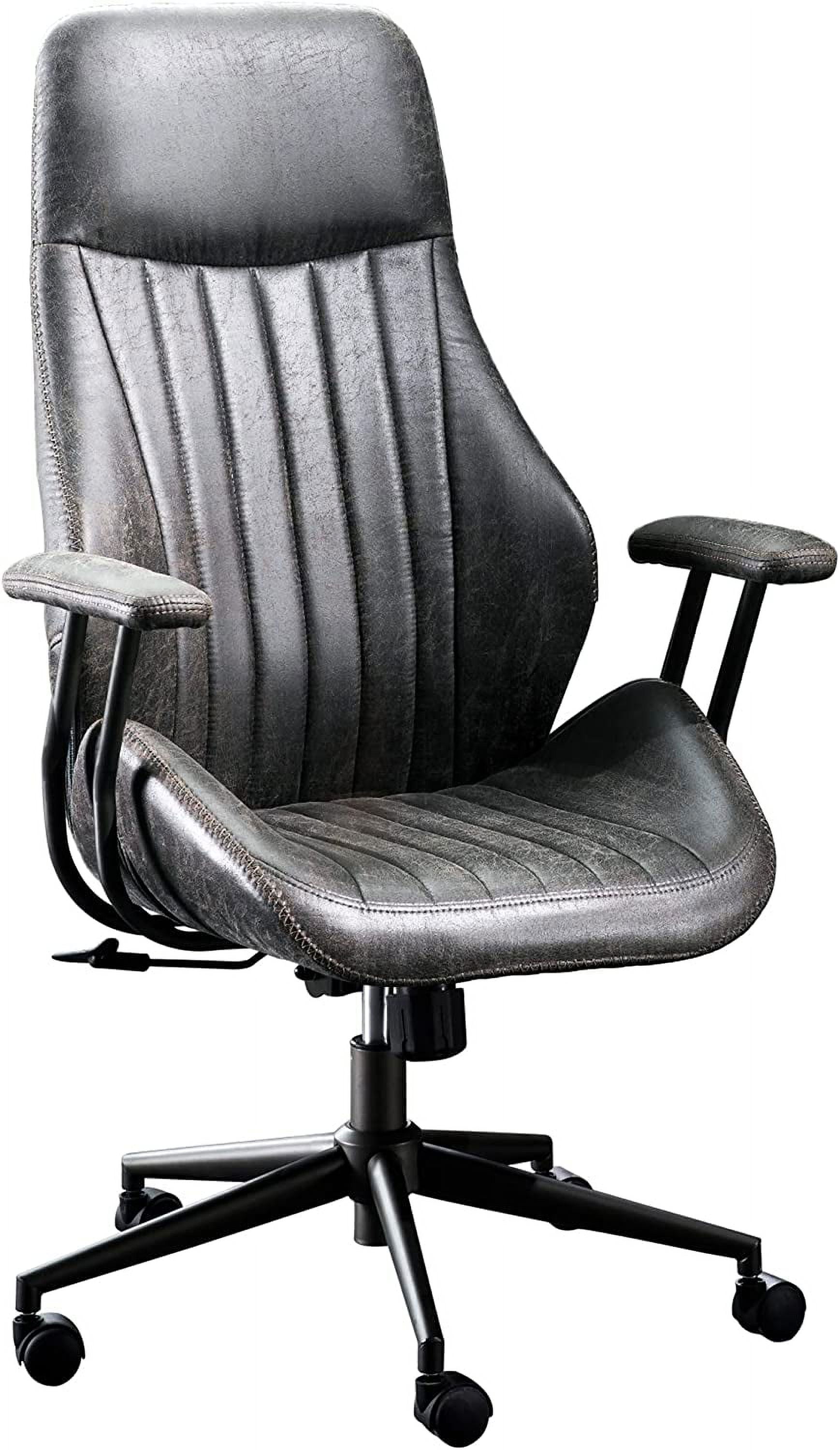 Ergonomic Home Office Chair High Back Mid-Century Modern Suede Leather ...