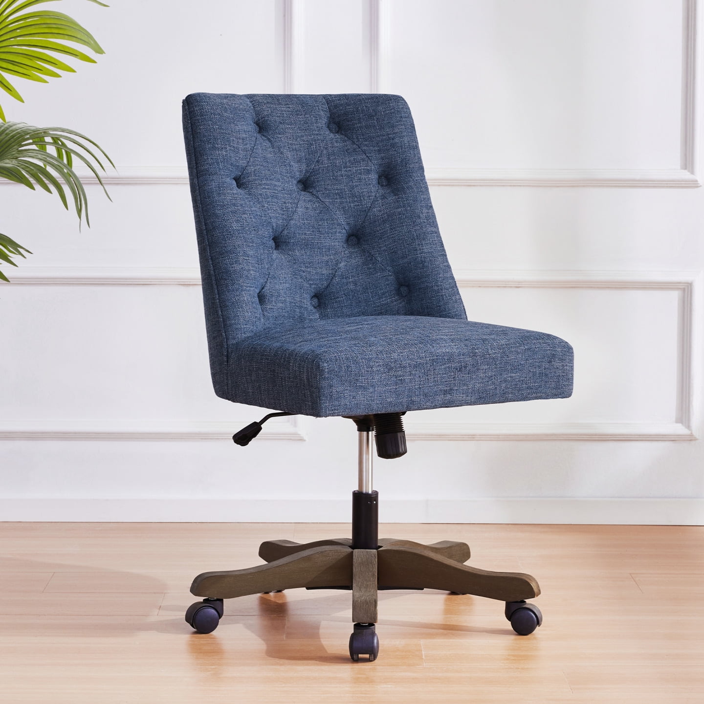 Ergonomic Home Office Chair - Swivel Desk Chair with Wheels, Adjustable ...