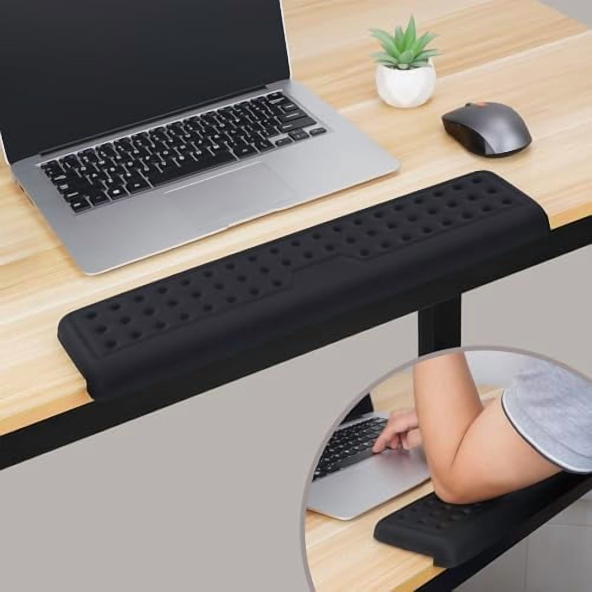 Ergonomic Keyboard Wrist Rest & Desk Edge Cushion,L-Shaped Memory Foam ...