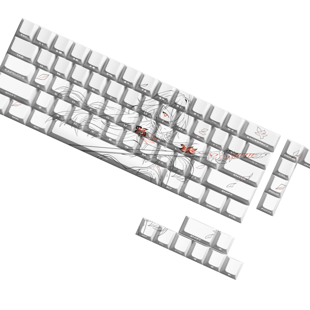 Ergonomic Keycap Set 74 Side Engraved Keycaps for 61 67 68 Mechanical ...