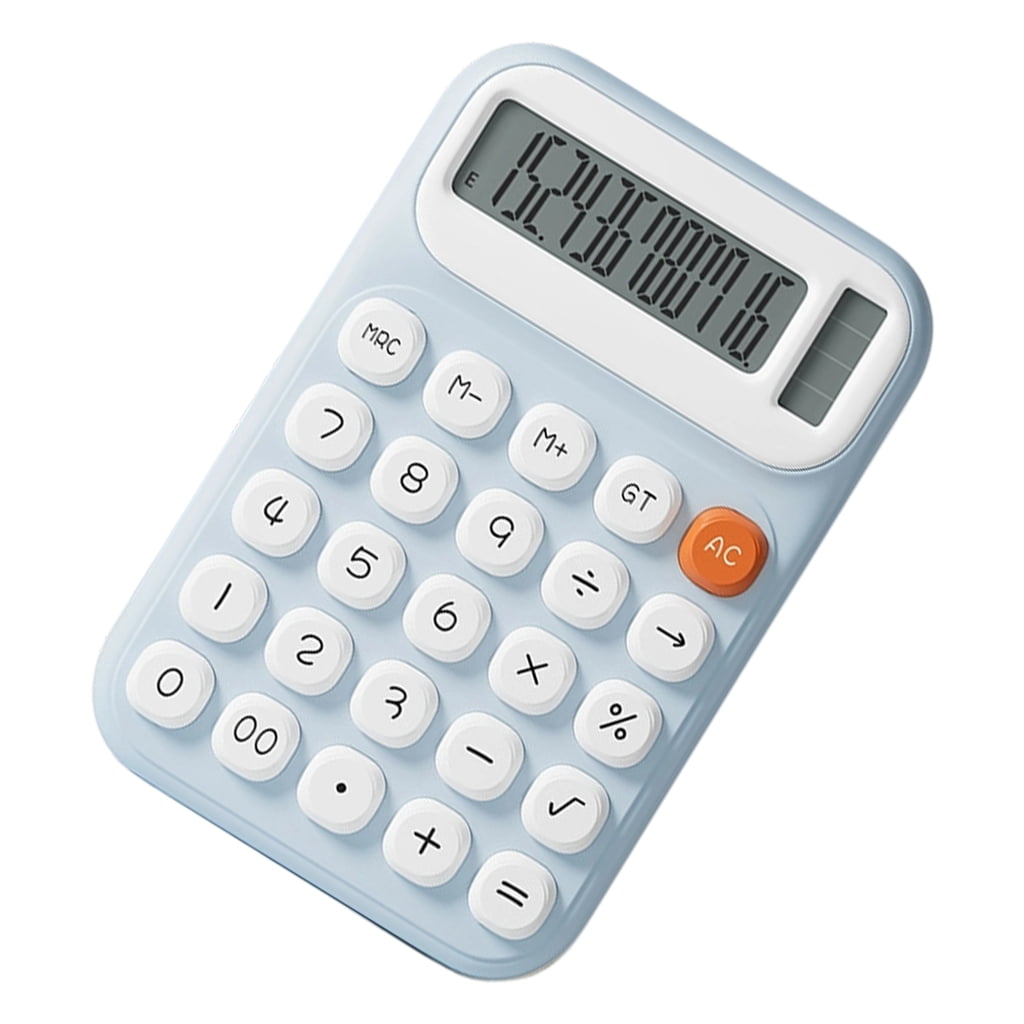 Ergonomic Keys Calculator Solar Battery Double Power Portable for ...