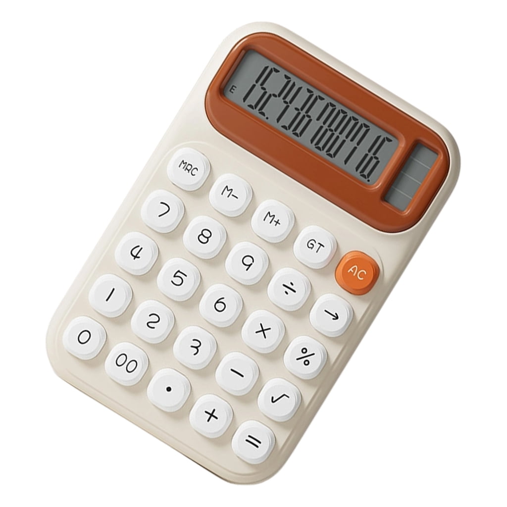 Ergonomic Keys Calculator Solar Battery Double Power Portable for ...