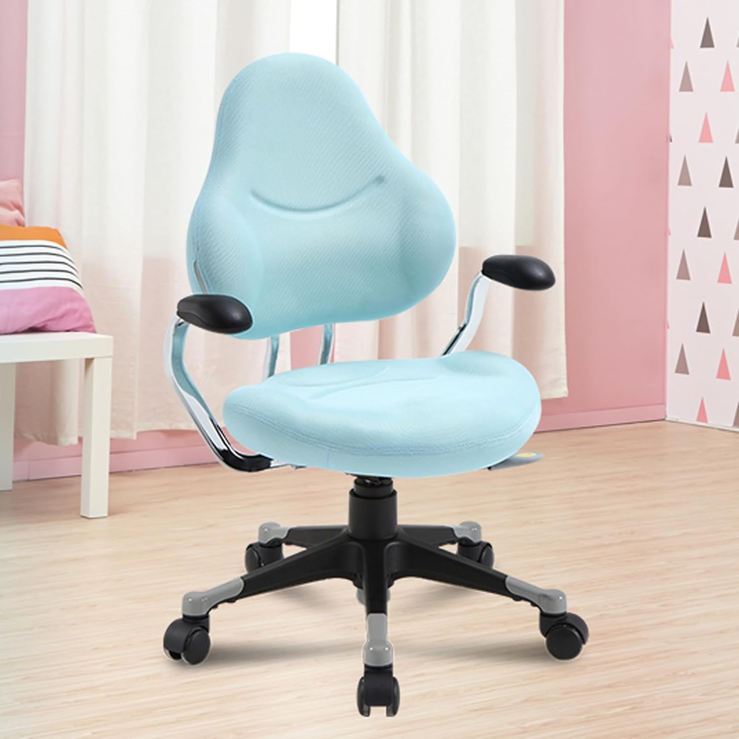 Ergonomic Kids Desk Chair, Cute Computer Chairs with Adjustable Height ...