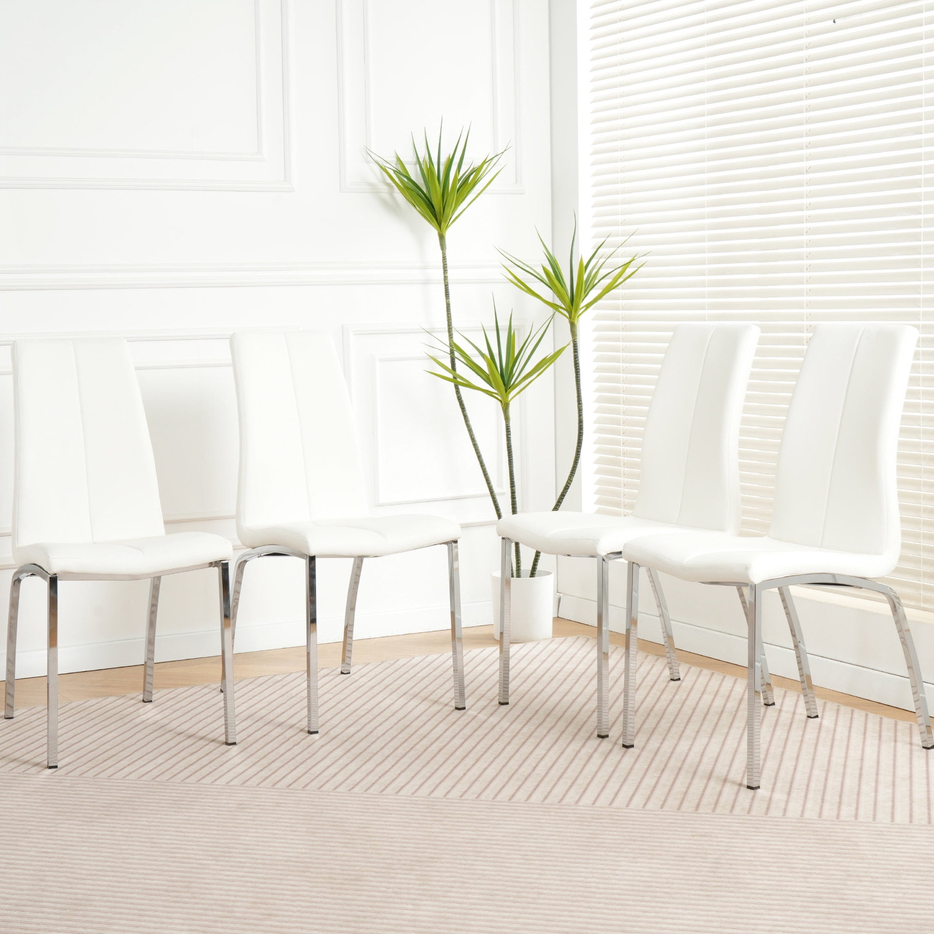 Ergonomic Kitchen Chairs | Strong Durable Base, Silent Feet | Set of 4 ...