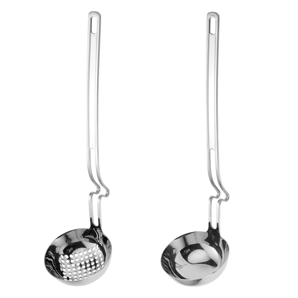 Ergonomic Kitchen Skimmer Spoon Stainless Steel Hot Pot Strainer Scoops ...