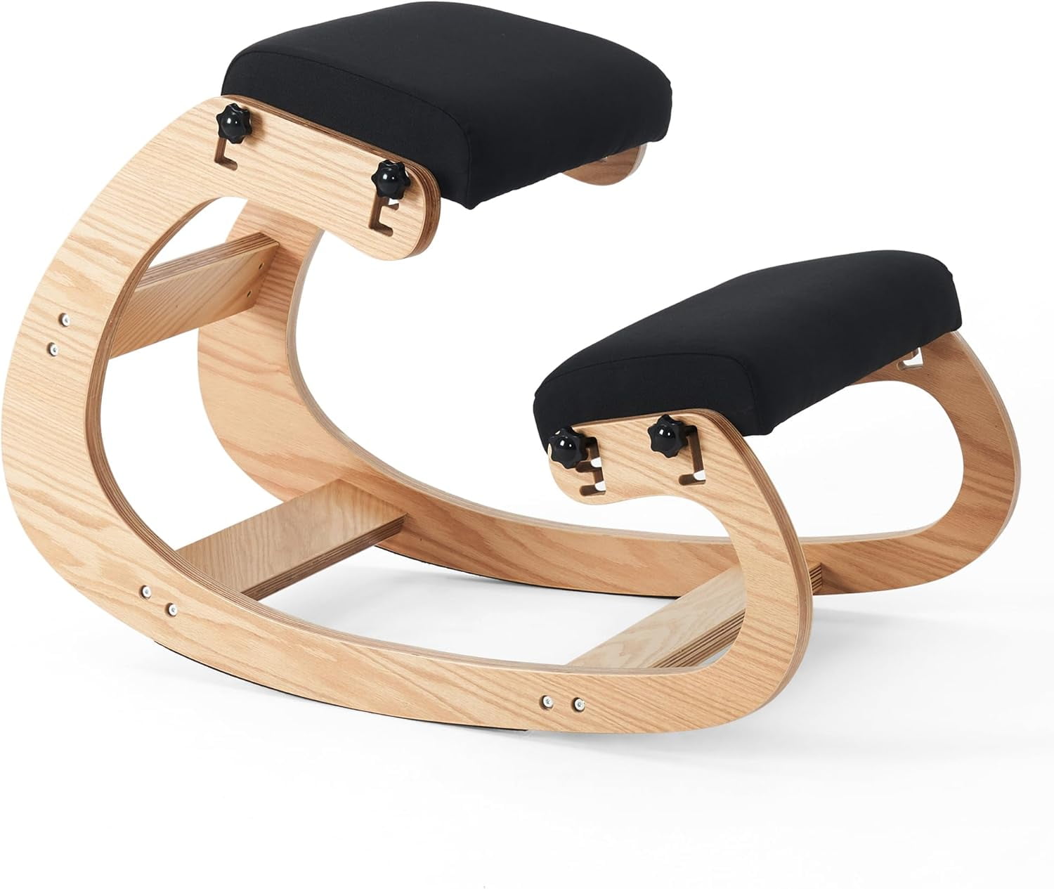 Ergonomic Kneeling Chair, Adjustable Rocking Office Chair Wooden Knee ...