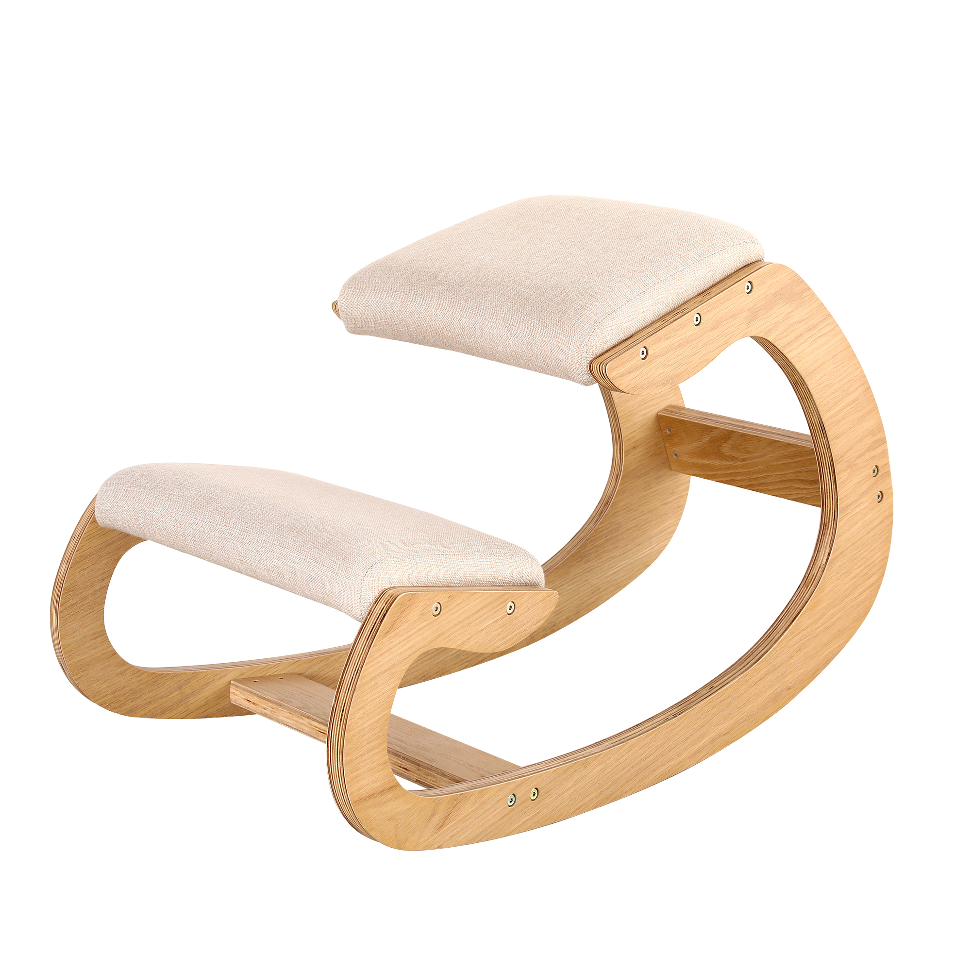 Gymax Ergonomic Kneeling Chair Rocking Stool Upright Posture Office ...