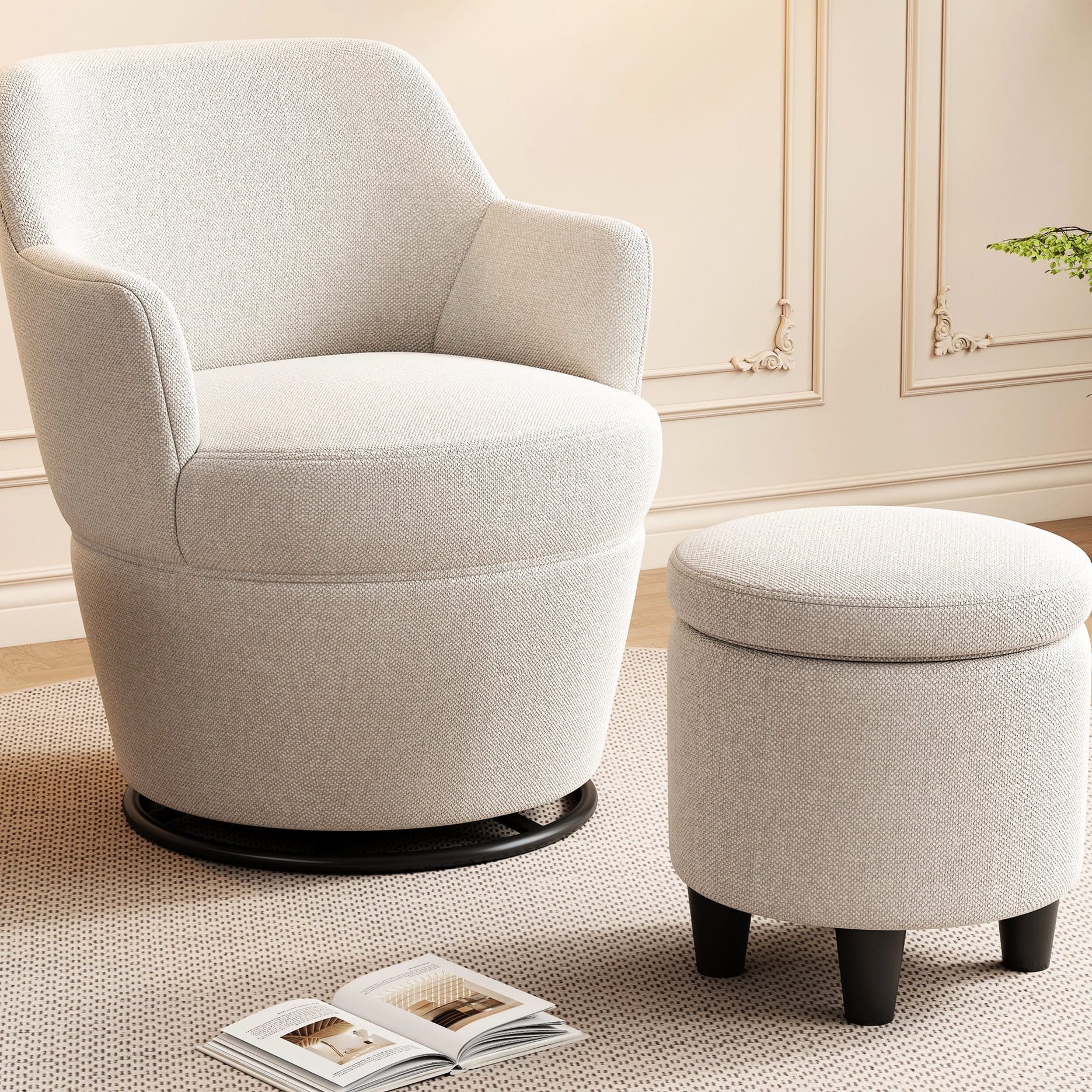 Ergonomic Lounge Chair + Storage Ottoman”-“Bedroom Relaxing/Storing ...