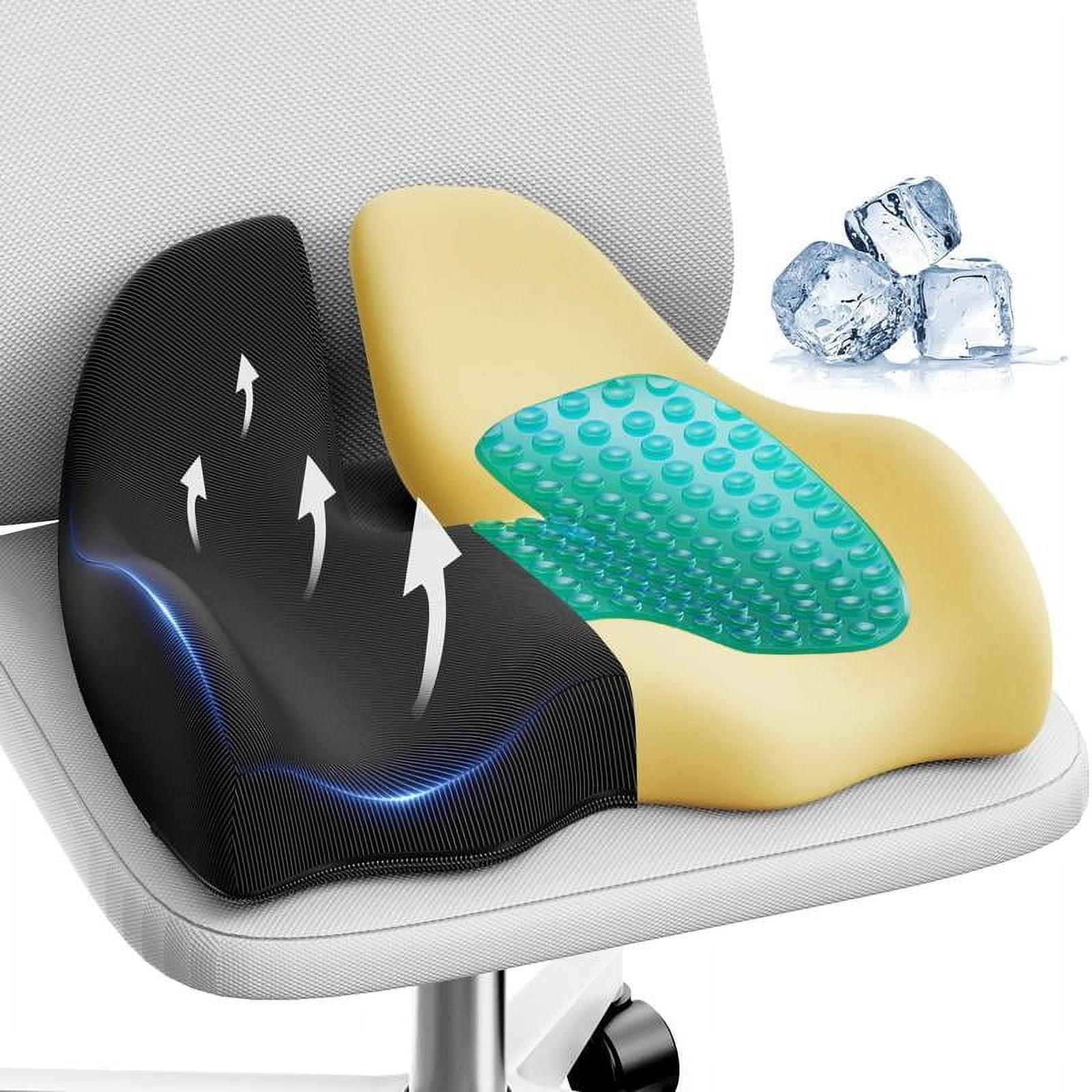 Ergonomic Memory Foam Seat Cushion for Office, Gaming Chair, & Car ...