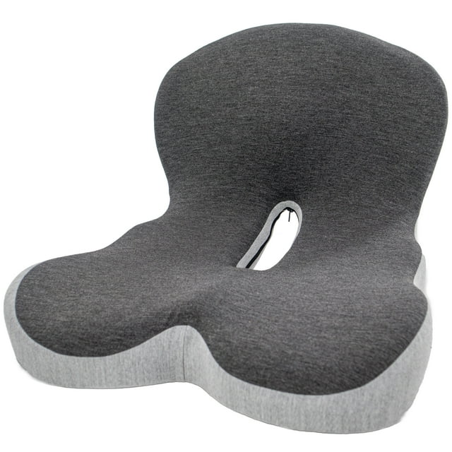 Ergonomic Memory Foam Seat Cushion w/ Lumbar and Back Support – Coccyx ...