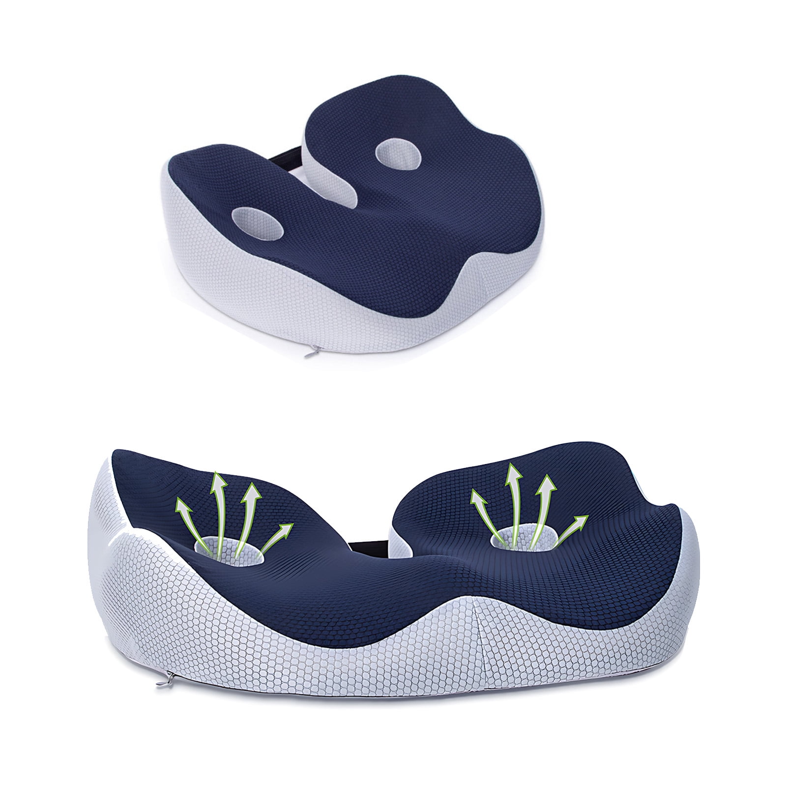 Ergonomic Memory Foam Seat Pillow for Sciatica and Tailbone Pain Relief ...