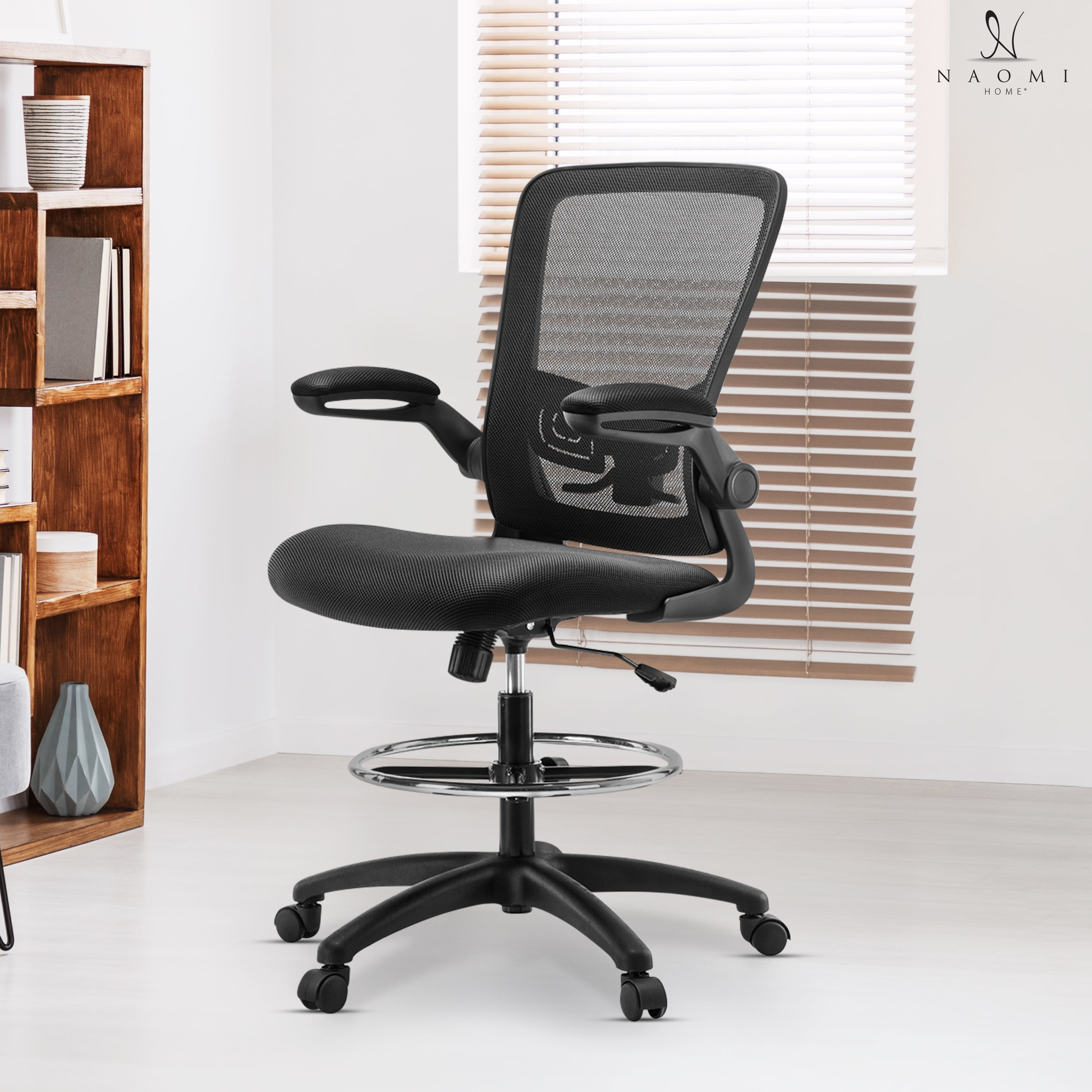 Serena Ergonomic Mesh Drafting Chair - Adjustable, Lumbar Support ...