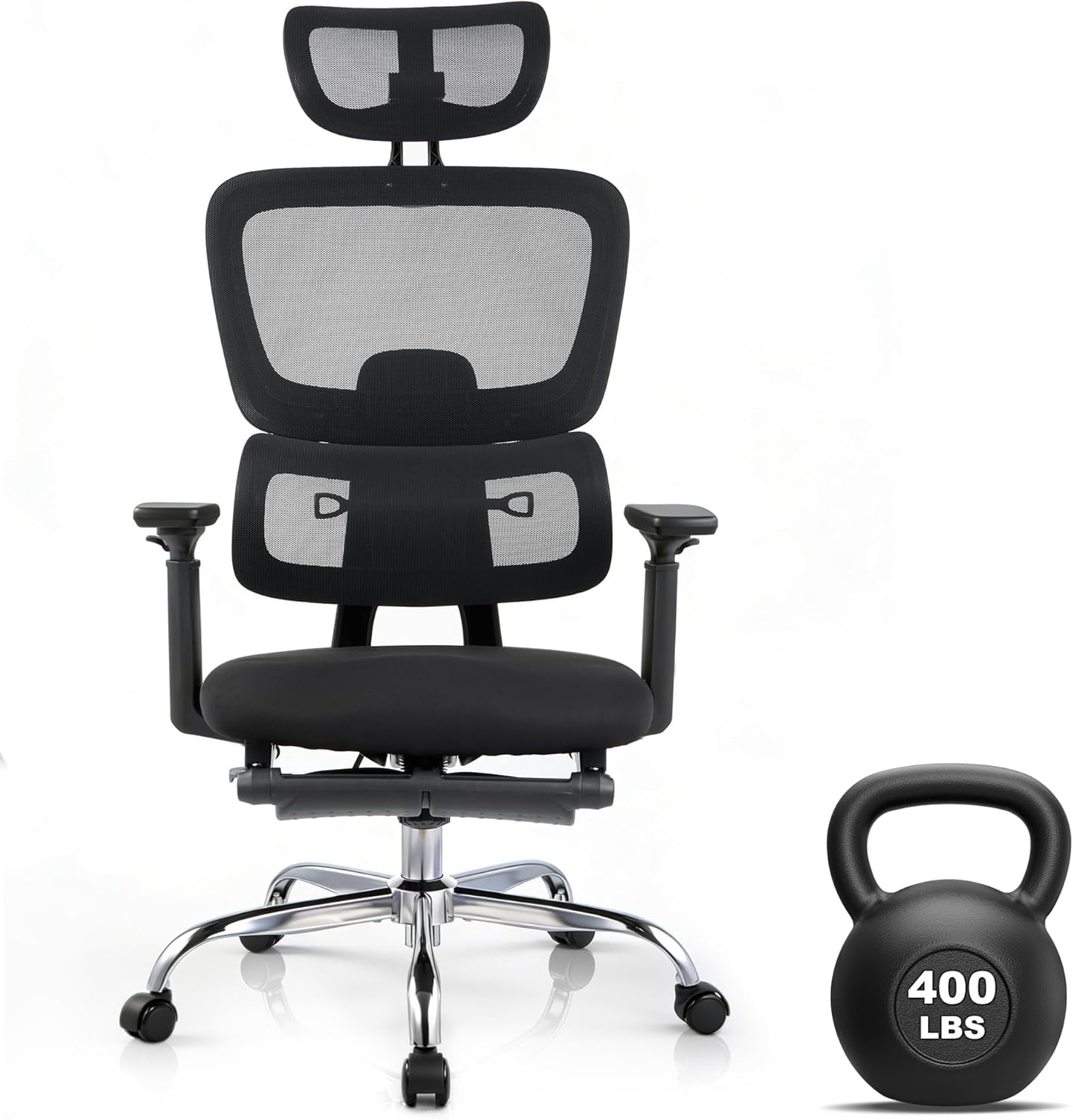 Ergonomic Mesh Office Chair High Back Desk Chair 300 lbs Micro-Adjust ...