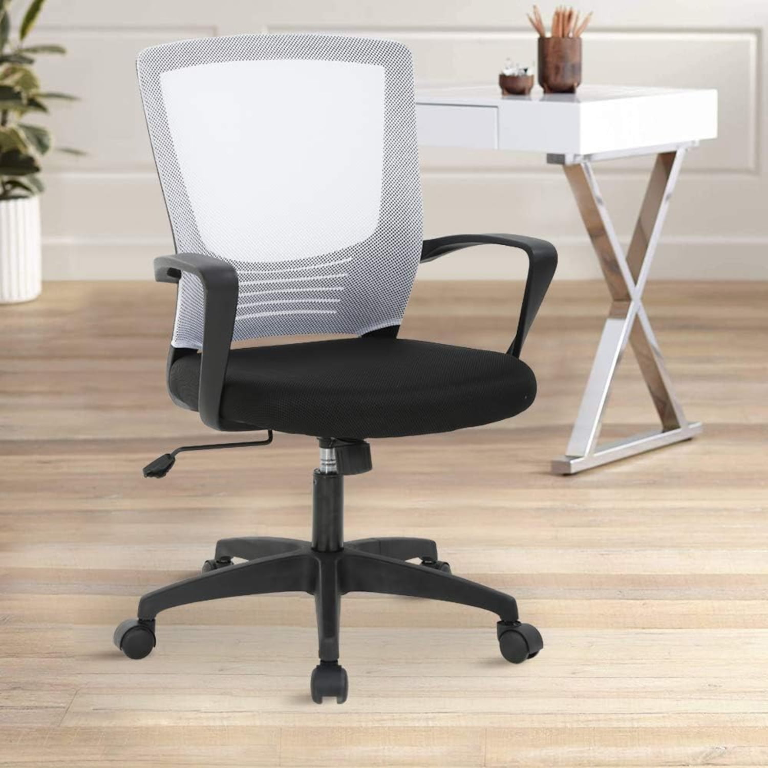Ergonomic Mesh Office Chair Mid Back Mesh Computer Desk Chair Height ...