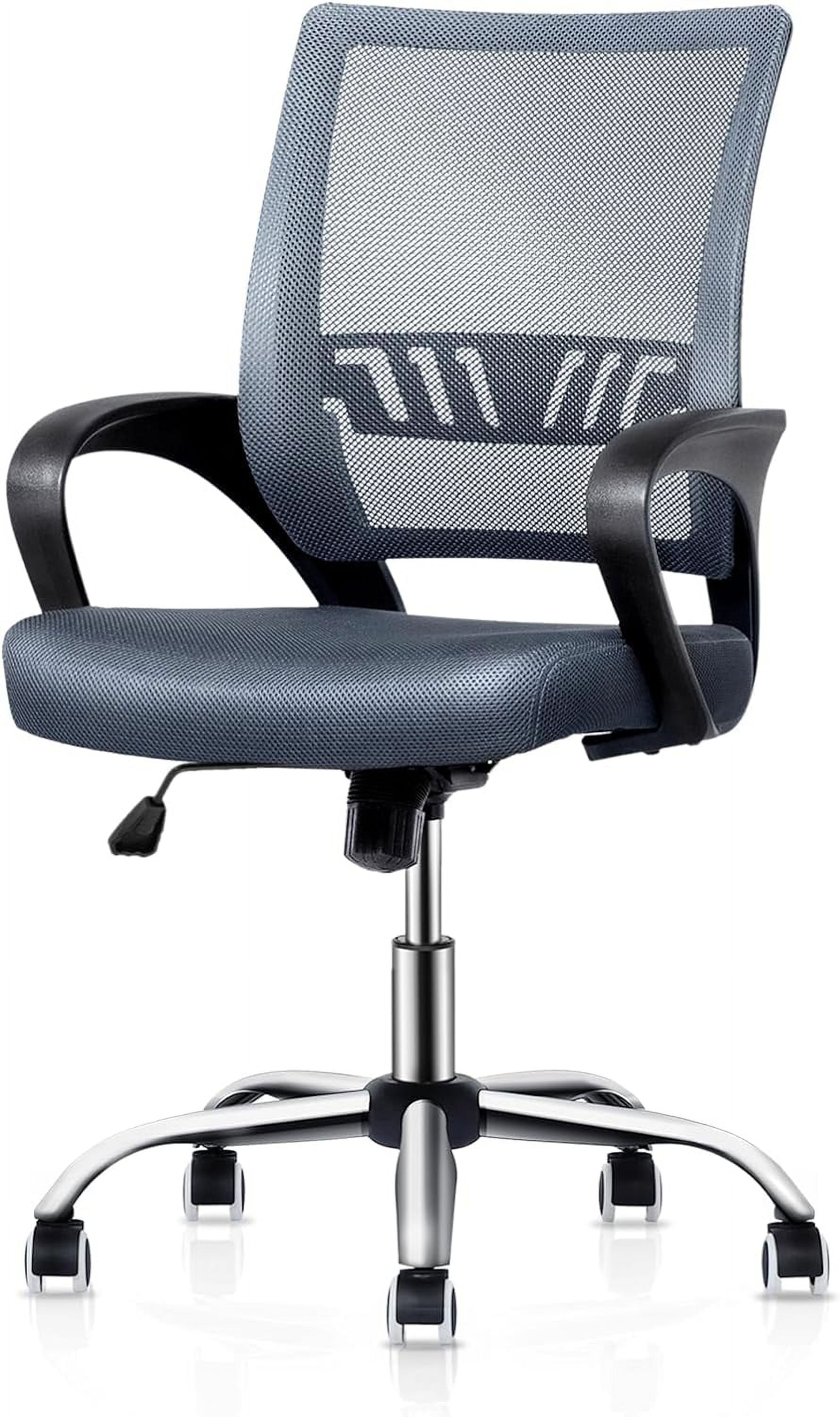 Ergonomic Mesh Office Chair with Lumbar Support, 250 lbs Capacity, Mid ...