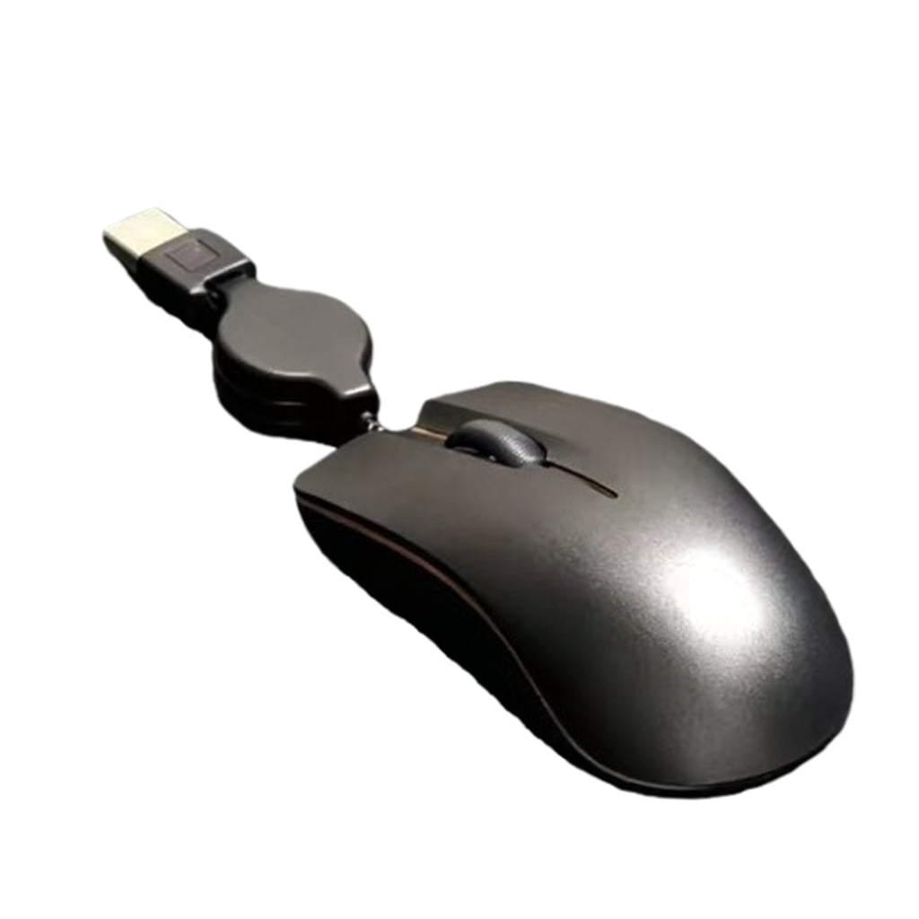 Ergonomic Mini USB Corded Mouse Retractable Cable 1000DPI High ...