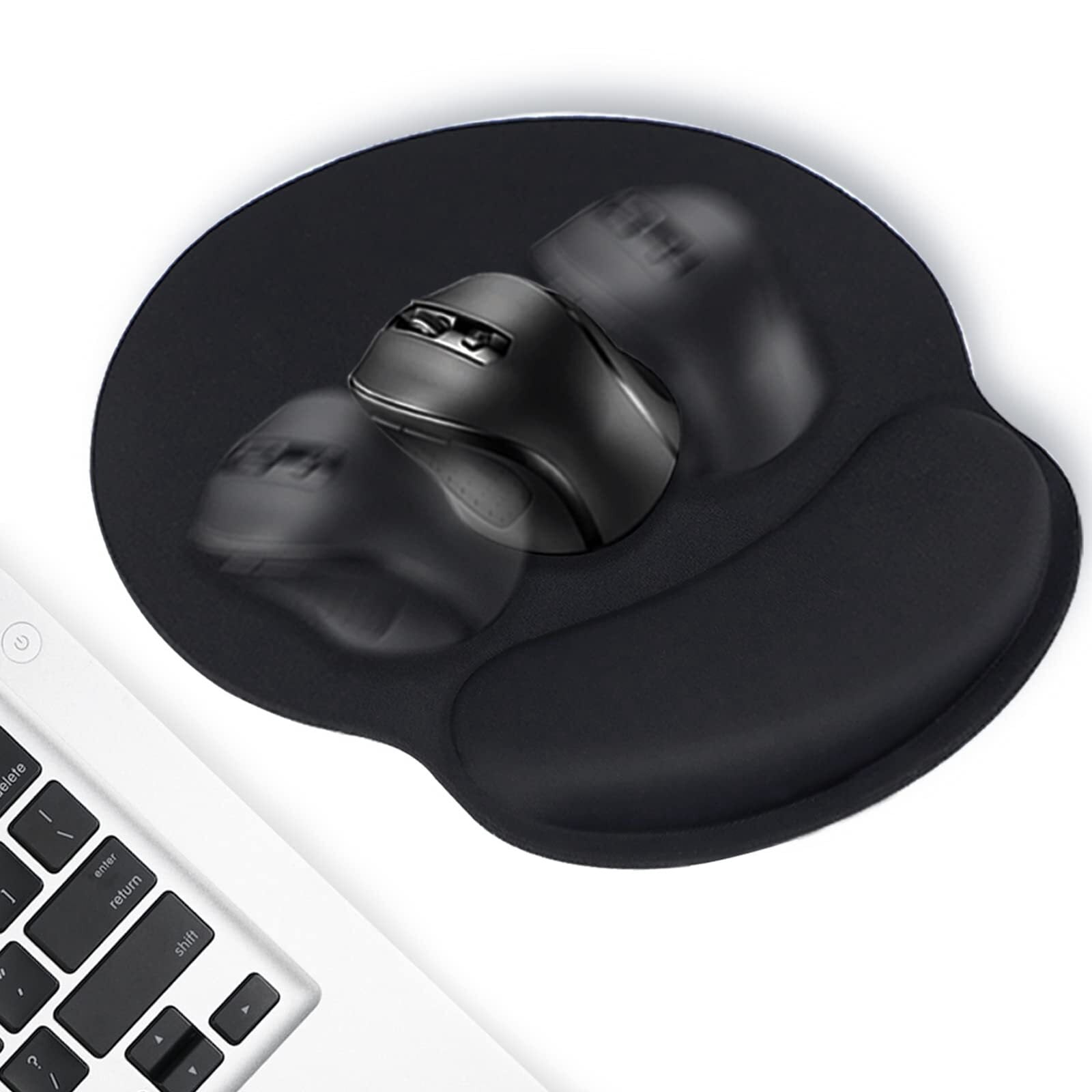 Ergonomic Mouse Pad 3 Pack with Wrist Rest Support, Round Gaming ...