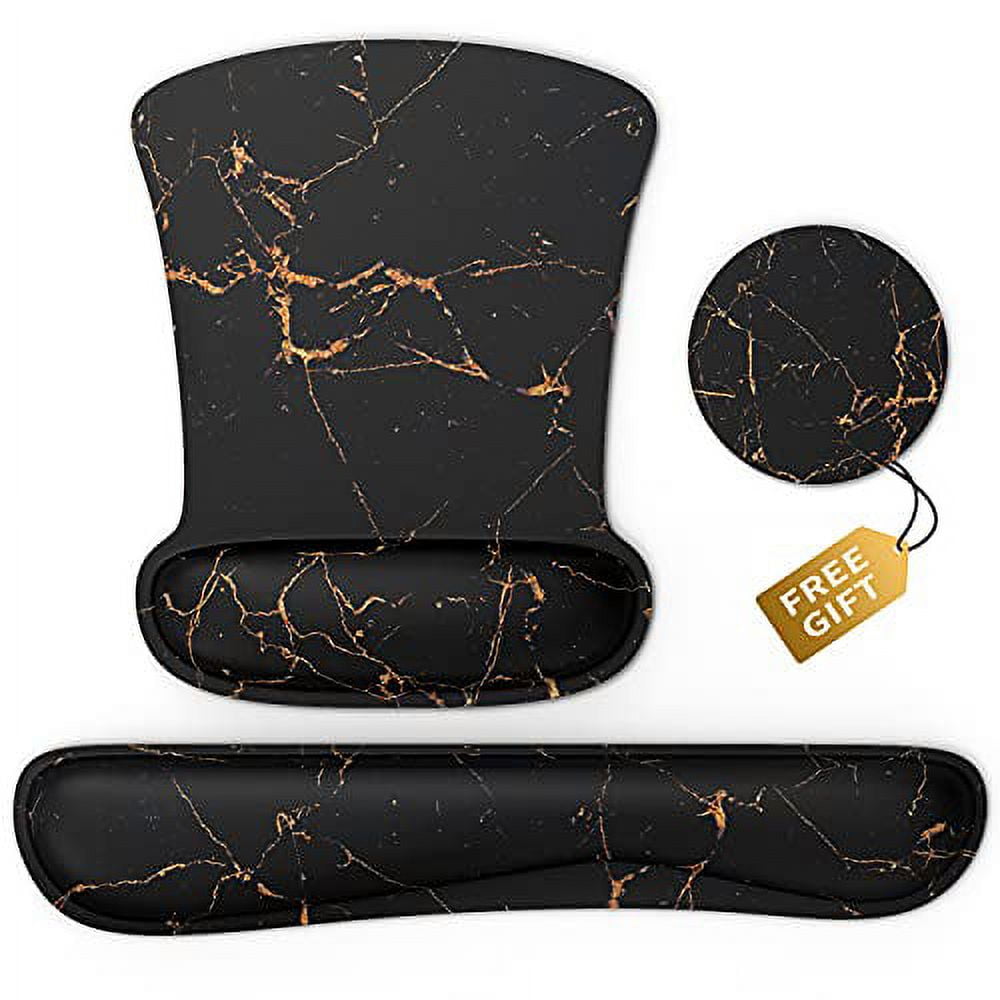 Ergonomic Mouse Pad Wrist .. Support & Keyboard Set .. Memory Foam Non ...