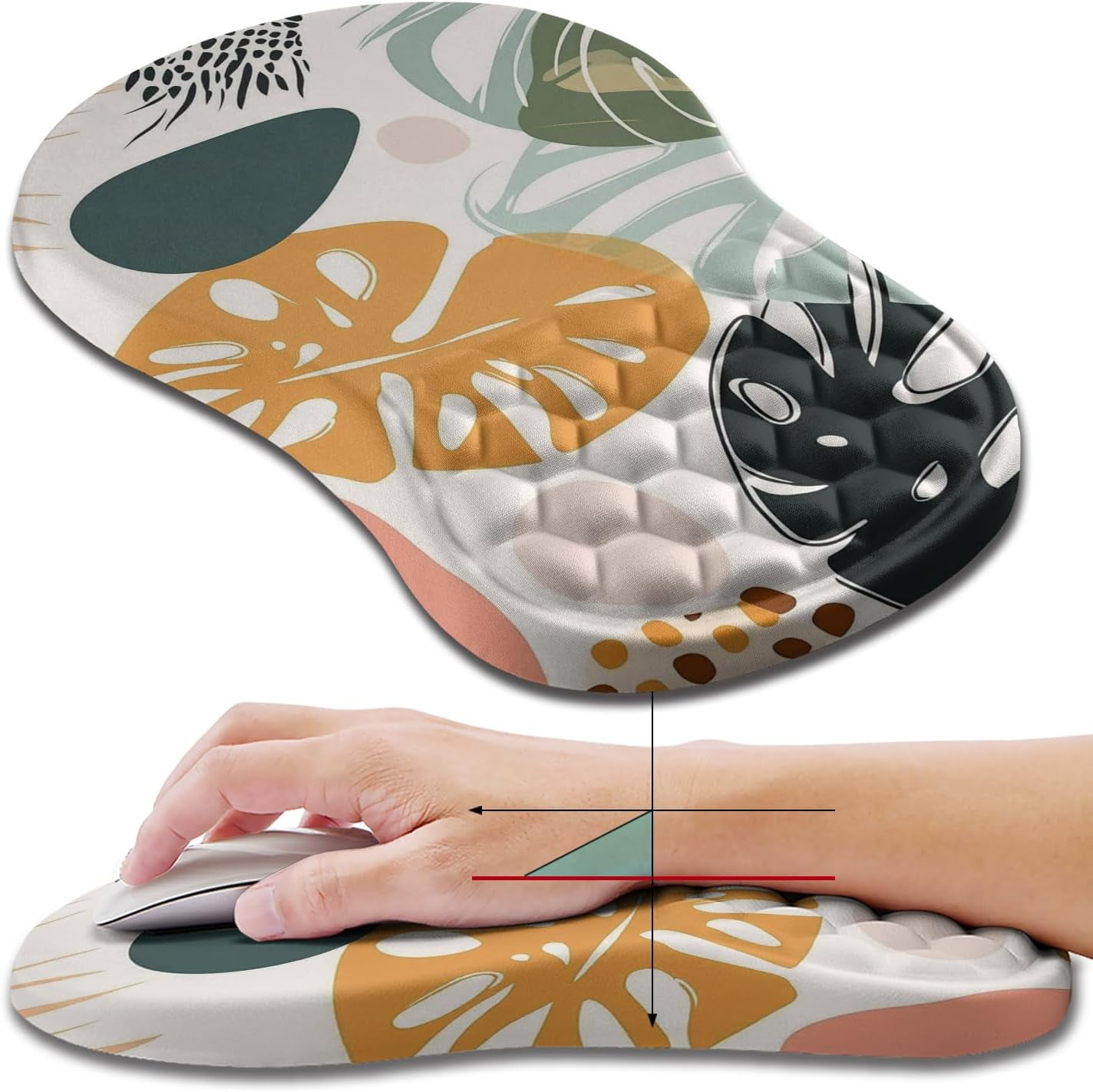 Ergonomic Mouse Pad Wrist Support, Wrist Rest Mousepad for Carpal ...