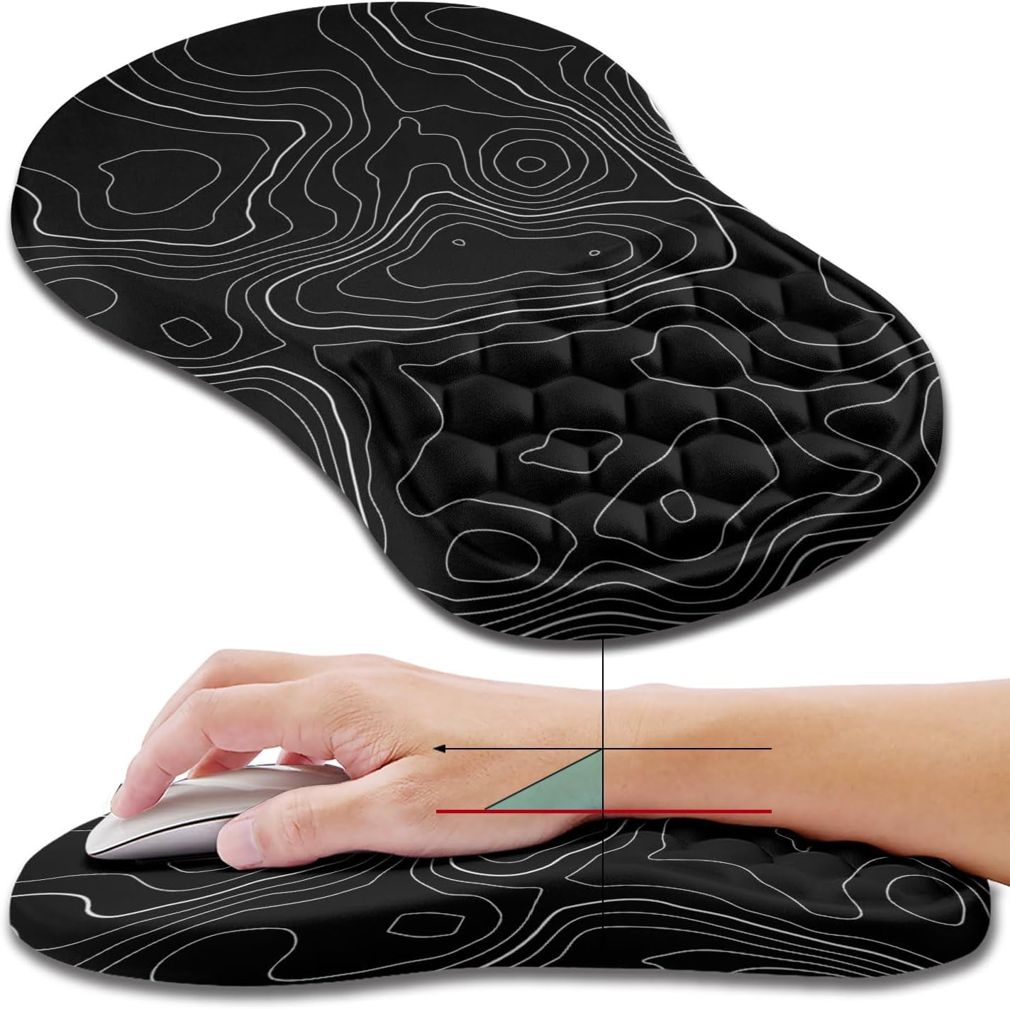 Ergonomic Mouse Pad Wrist Support, Wrist Rest Mousepad for Carpal ...