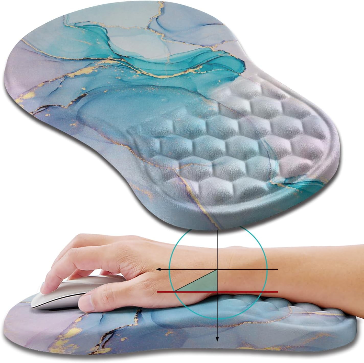 Ergonomic Mouse Pad Wrist Support, Wrist Rest Mousepad for Carpal ...