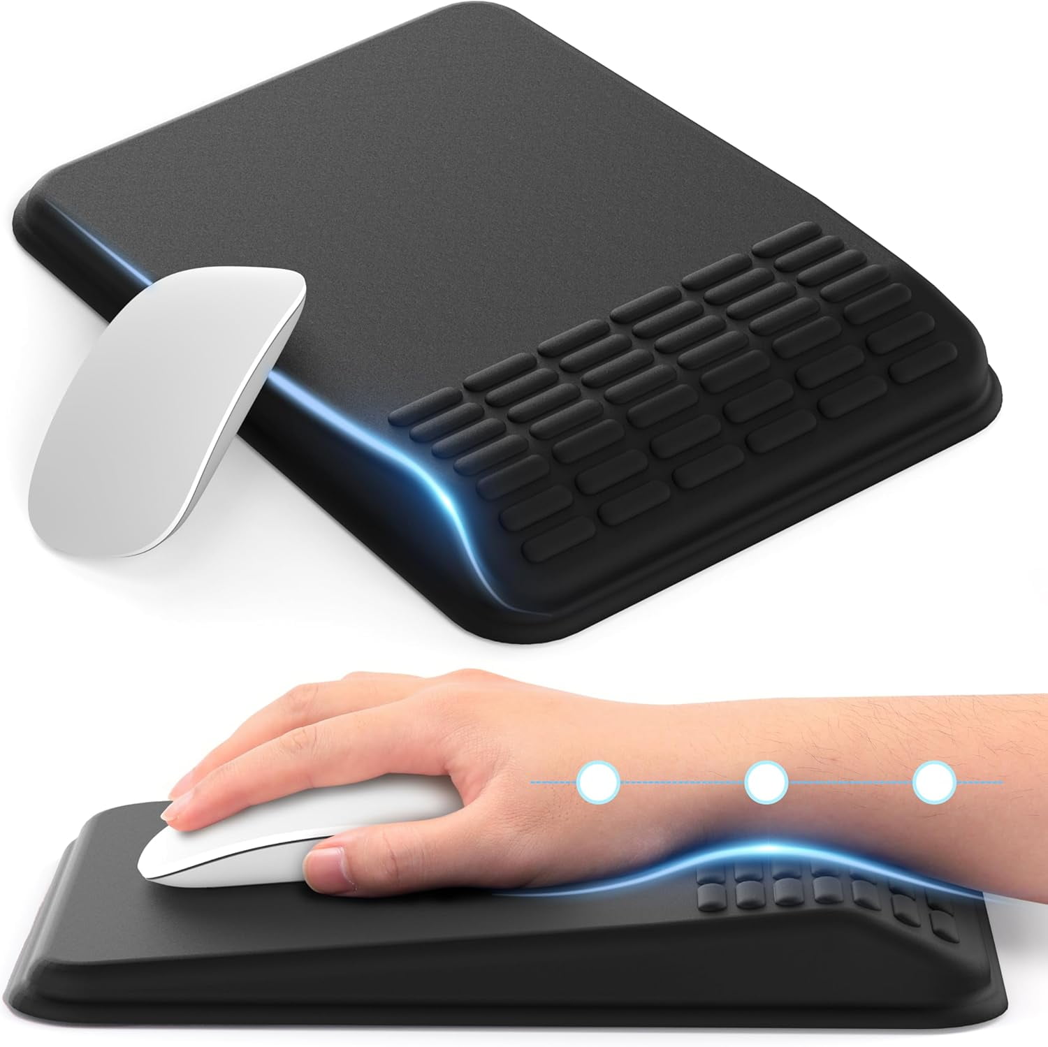 Ergonomic Mouse Pad with Wrist Support, Wrist Rest Mousepad for Carpal ...