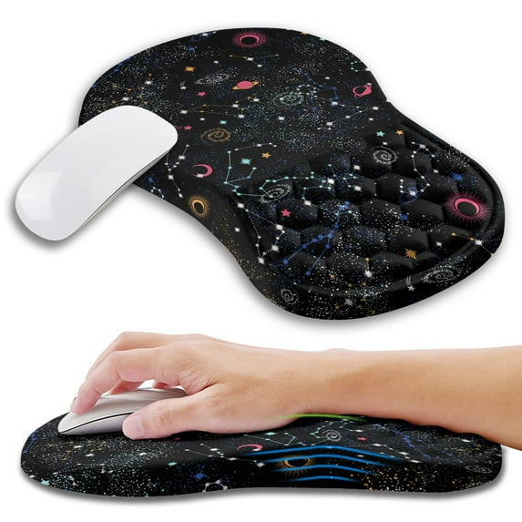 Ergonomic Mouse Pad Wrist Support with Memory Foam Massage Bulge ...