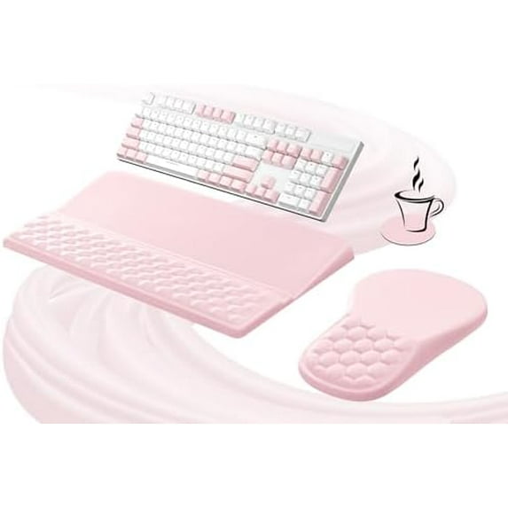 Ergonomic Mouse Pad and Keyboard Stand Wrist Rest Set, Memory Foam ...