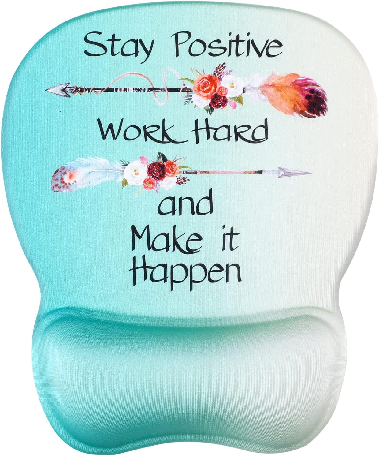 Ergonomic Mouse Pad with Gel Wrist Rest – Non-Slip Base, Lycra Surface ...