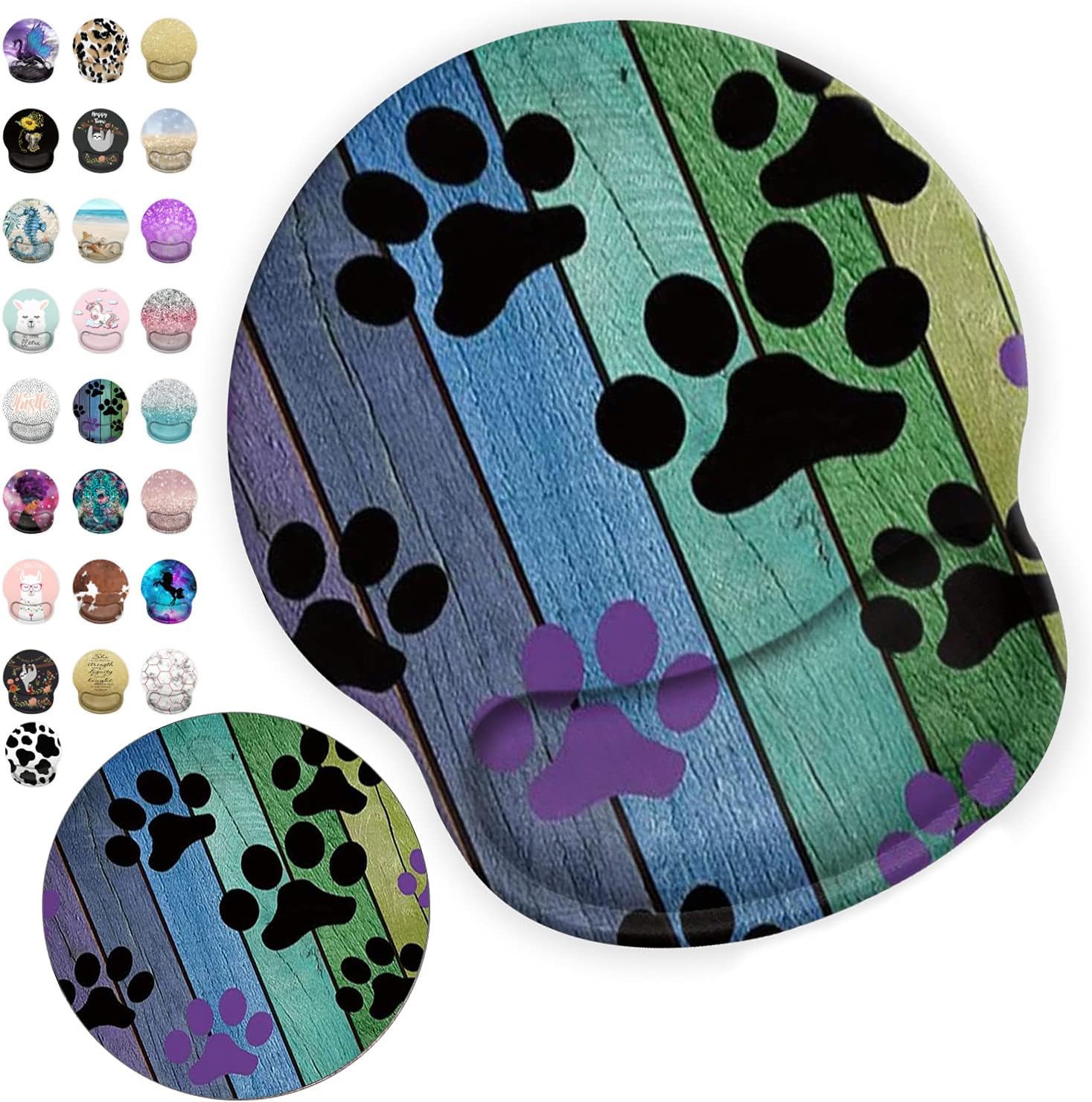 Ergonomic Mouse Pad with Gel Wrist Support - Non-Slip Comfort for ...