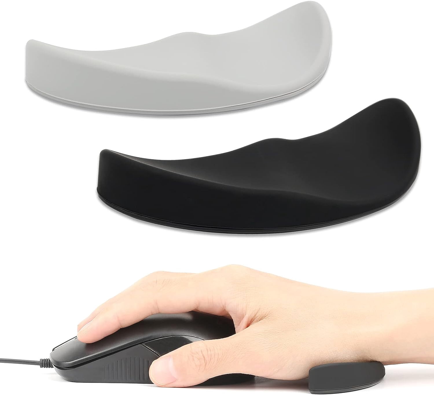 Ergonomic Mouse Wrist Rest, 2 Pieces Mouse Wrist Pad Glide for Gaming ...