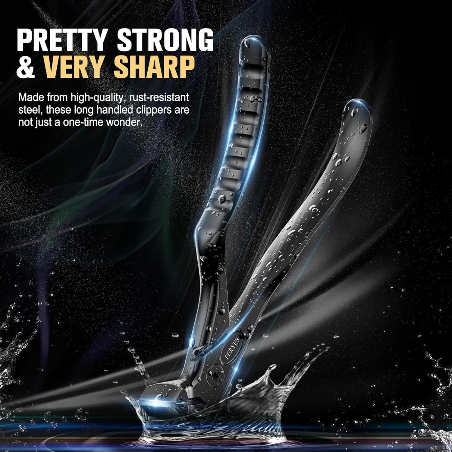 Ergonomic Non-Slip Long Handle Nail Clippers for Seniors, Unique Angled ...