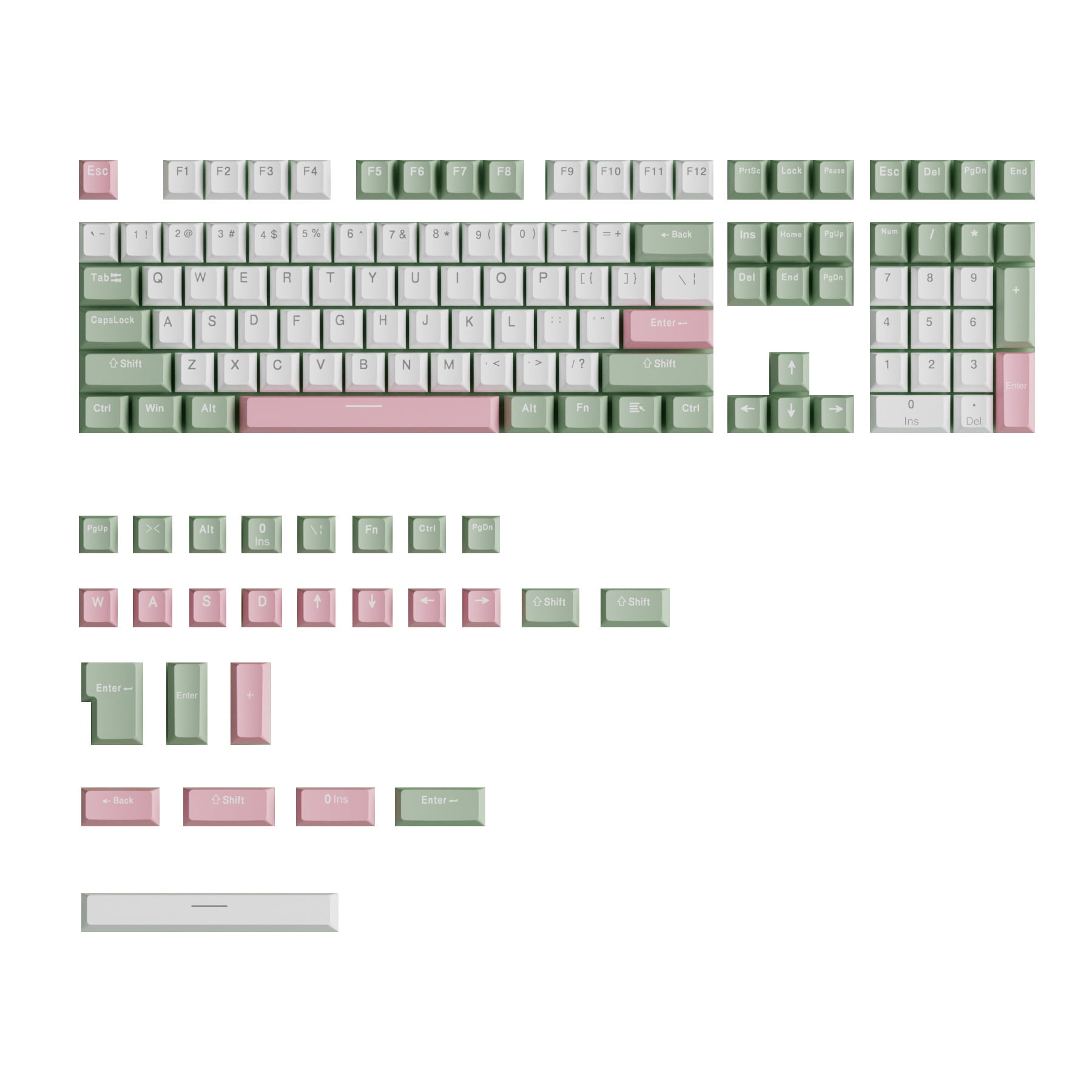 Ergonomic OEM High Two Tone Molded Keycaps for Gaming Mechanical ...