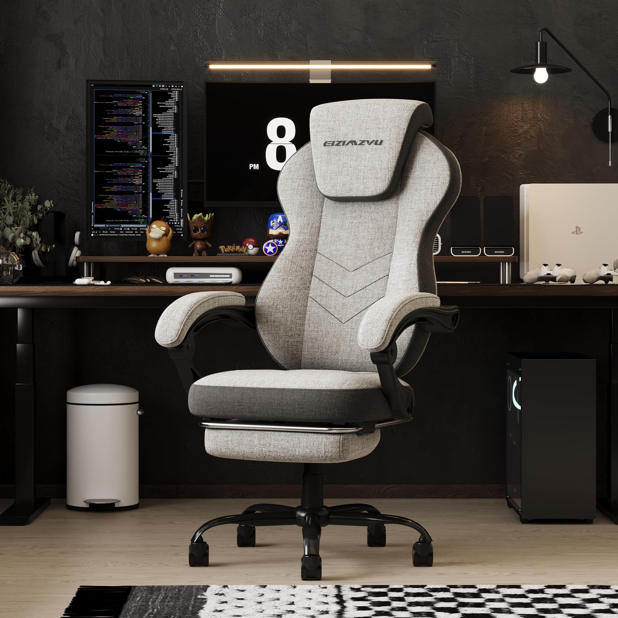 Ergonomic Office Chair with Adjustable Headrest and Footrest, High Back ...