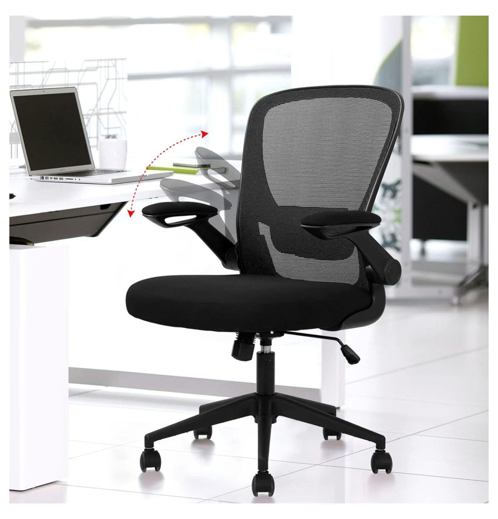 Ergonomic Office Chair -Back Desk Chair Mesh Computer Chair with Lumbar ...