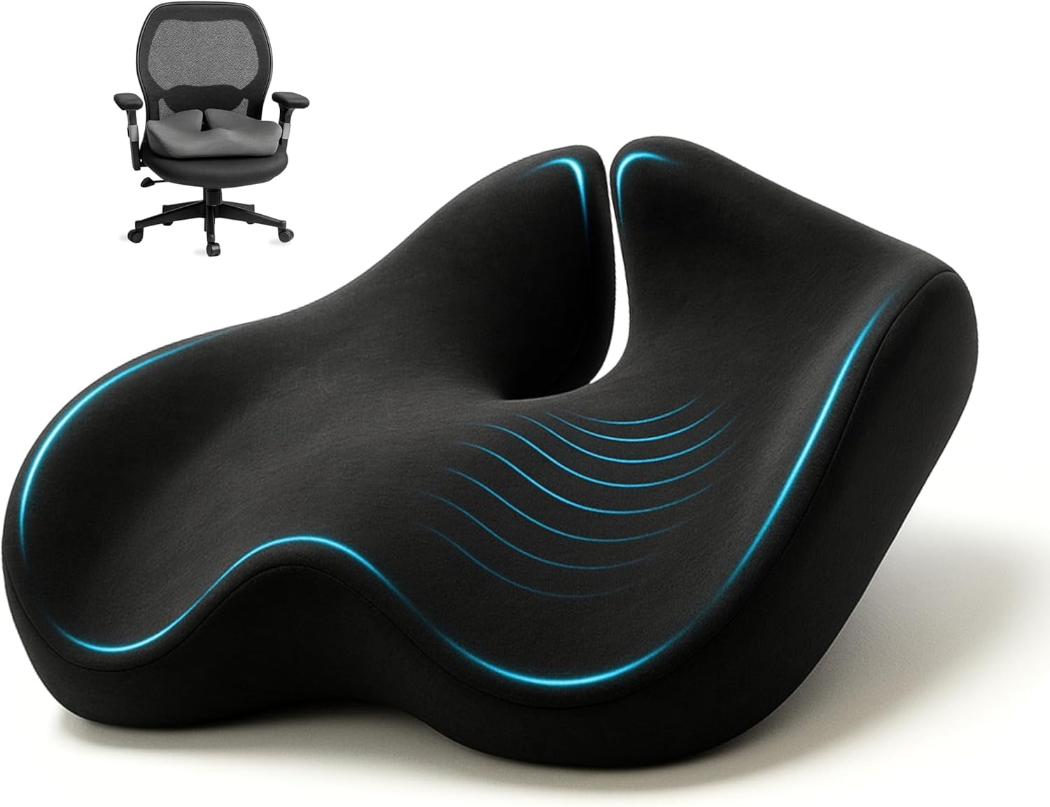 Ergonomic Office Chair Cushion for Sciatica Pain Relief, Computer Chair ...