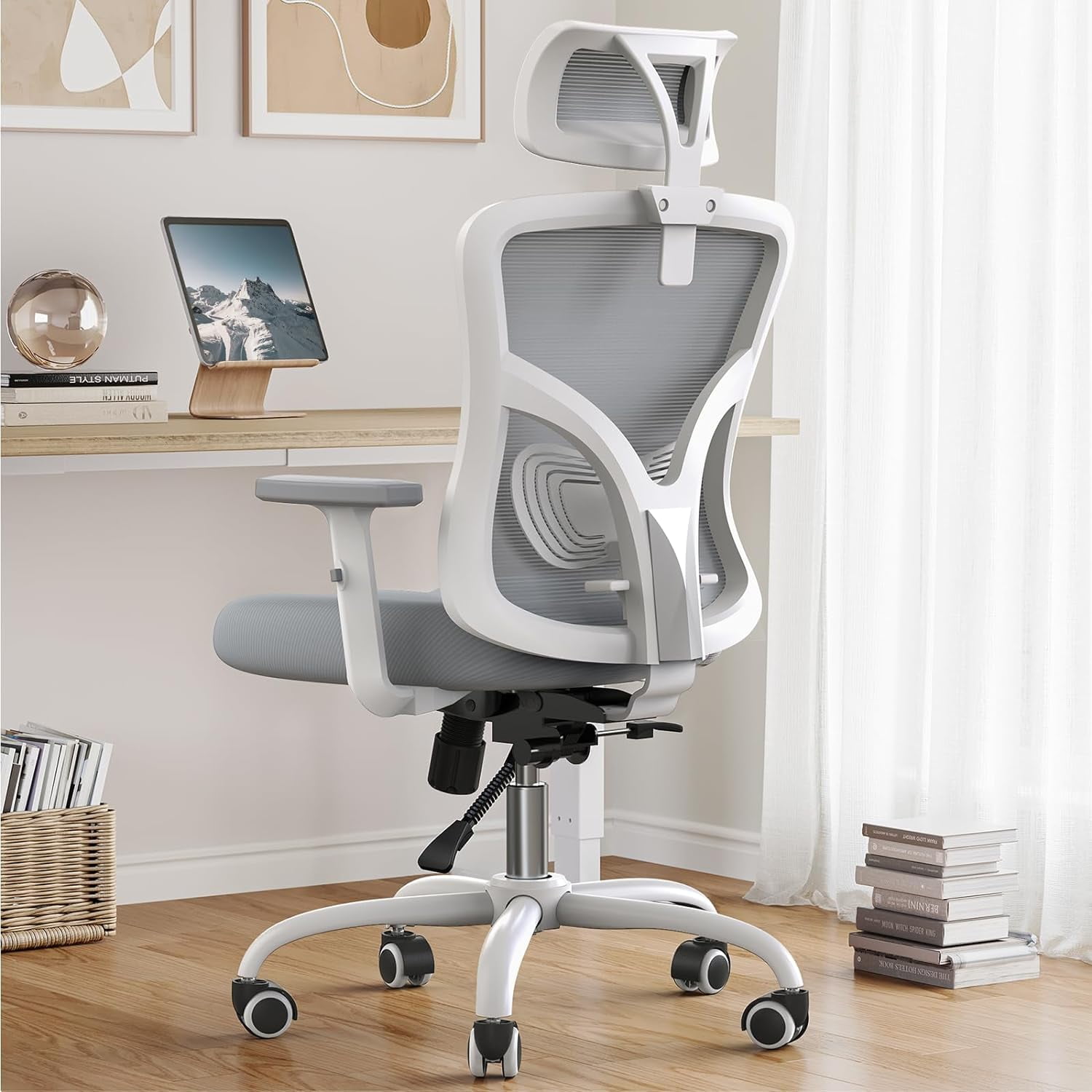 Ergonomic Office Chair, Desk Chair with 2'' Adjustable Lumbar Support ...