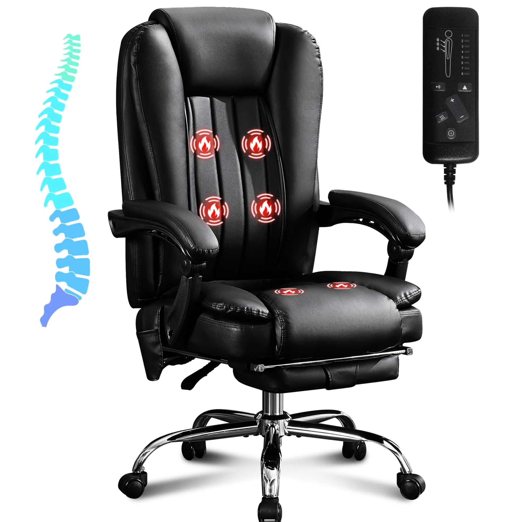 Ergonomic Office Chair With Heat And Massage - Breathable Seat ...