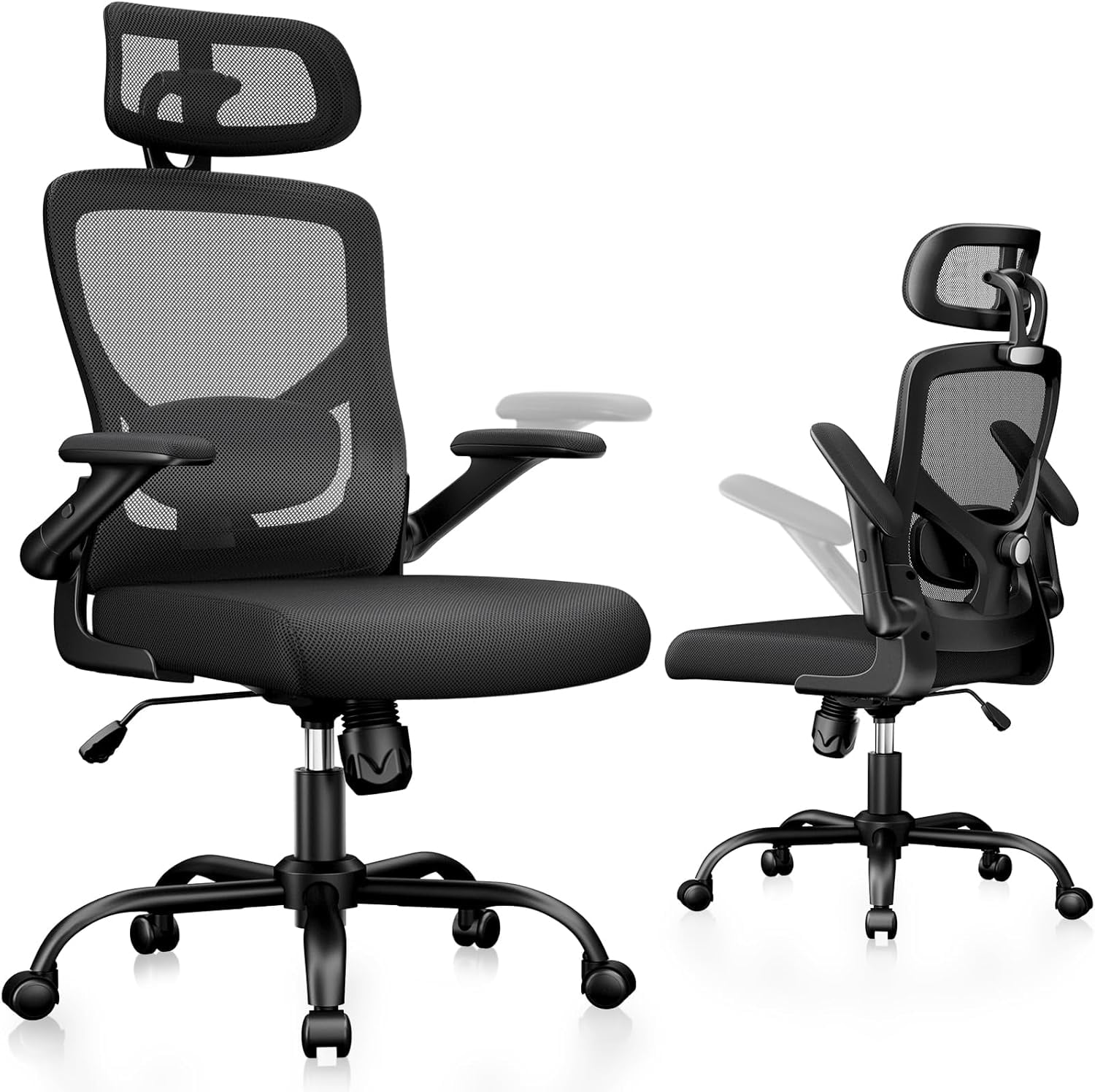 Ergonomic Office Chair High Back Ergonomic Desk Chair Adjustable Lumbar ...