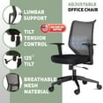 Ergonomic Office Chair Home Mesh Desk Chair with Adjustable Arms - Mid ...