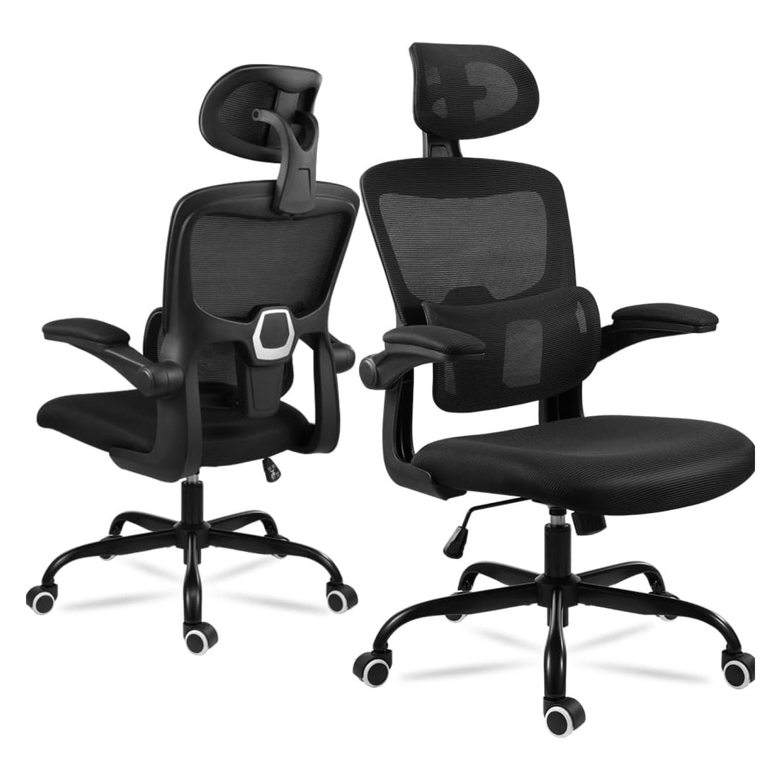 Ergonomic Office Chair Mesh Desk Chair Lumbar and Back Support Computer ...