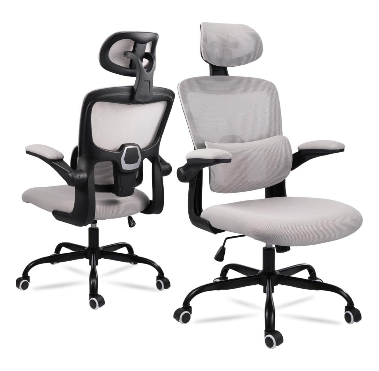 Ergonomic Office Chair Mesh Desk Chair Lumbar and Back Support Computer ...