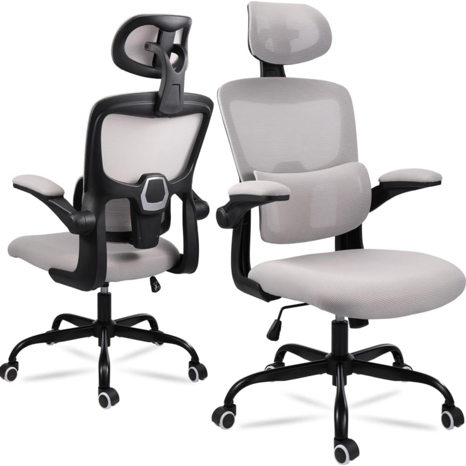 Ergonomic Office Chair Mesh Desk Chair Lumbar and Back Support Computer ...