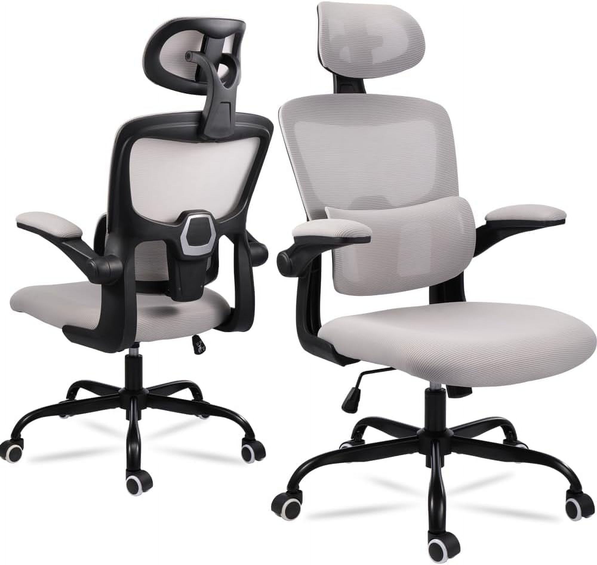 Ergonomic Office Chair Mesh Desk Chair Lumbar and Back Support Computer ...
