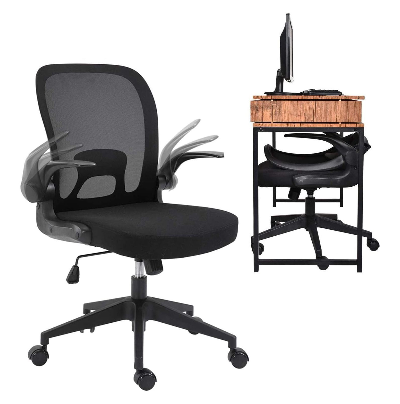 Ergonomic Office Chair Mesh with Foldable Backrest, Mesh Home Office ...