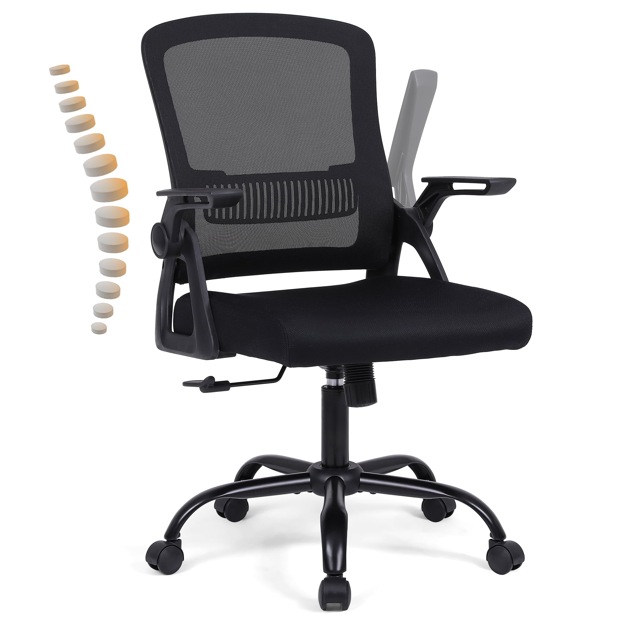 Ergonomic Office Chair Mesh Seat Depth Adjustable Home Office Desk ...